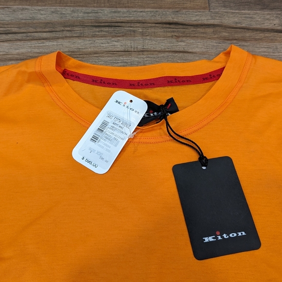 Kiton | Shirts | Mens Made In Italy Kiton Cotton Crewneck Tshirt Orange ...